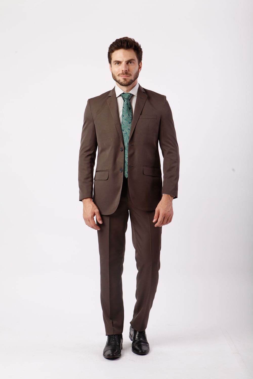 Terno Microfibra Verde Militar - Camelo